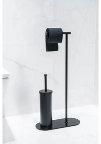 Olsen Spa WC štětka + držák papíru, černý kov  - KD02071631