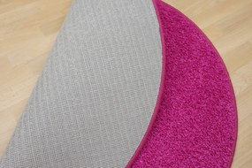 Vopi koberce Kusový koberec Color shaggy růžový kruh - 400x400 (průměr) kruh cm