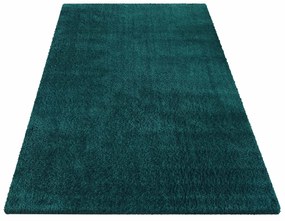 Kusový shaggy koberec jednobarevný Kamel Tmavě zelený Rozměr: 120x170 cm