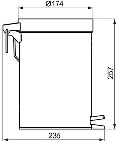 Ideal Standard IOM Koš na WC 17,4 cm, nerez A9104MY