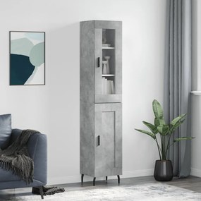 Skříň highboard betonově šedá 34,5x34x180 cm kompozitní dřevo