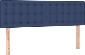 Box spring postel s matrací a LED modrá 140x200 cm textil 3133483