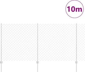 Plot s řetězovým odkazem a sloupkem 10 x 1,2 m Pozinkovaná ocel 3336297