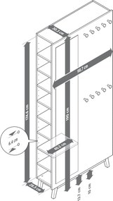 Tchibo - Multifunkční skříň do předsíně - barva: bílá