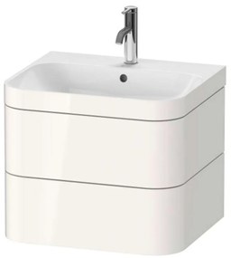Duravit Happy D.2 Plus - Skříňka s umyvadlem 48x58x49 cm, 2 zásuvky, bílá vysoký lesk HP4635O2222