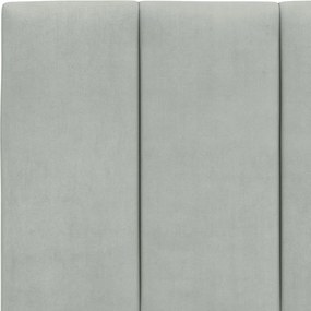 Postel s matrací Hanko světle šedá 160 x 200 cm samet 3208604