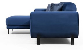 Designová sedačka Haylia 287 cm modrá - levá