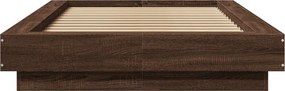 Rám postele s LED osvětlením hnědý dub 75 x 190 cm kompozit 3281160