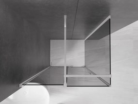 Mexen Velar, sprchový kout s posuvnými dveřmi 100 x 70 cm, 8mm šedé sklo, chromová, 871-100-070-41-01