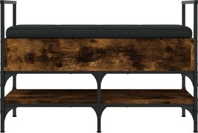 vidaXL Lavice s botníkem 85,5 x 42 x 57,5 cm kompozitní dřevo [835231] Barva: kouřový dub
