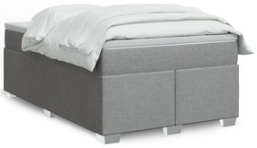Box spring postel s matrací světle šedá 120 x 200 cm textil 3285123