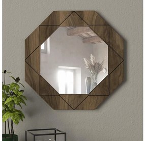 Asir | Nástěnné zrcadlo PABLO 45x45 cm hnědá | AS1230