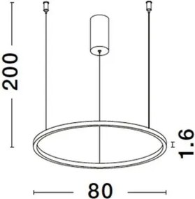 Závěsné LED svítidlo NOVA LUCE TARQUIN 46W 3000K 9345604 stmívatelné Triac