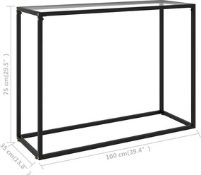 Konzolový stolek průhledný 100 x 35 x 75 cm tvrzené sklo 322811