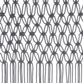 Macramé závěs antracitový 140 x 240 cm bavlna 323991