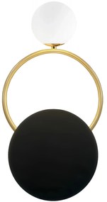 Toolight - Nástěnná lampa Round - černá/zlatá - APP923-1W