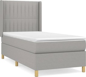vidaXL Box spring postel s matrací 100 x 200 cm textil [3132129] Barva: Černá