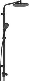 Hansa Viva - Sprchový set bez baterie, průměr 25 cm, 3 proudy, matná černá 4418030033