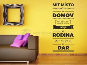 Samolepky na stěnu - Domov, rodina a dar