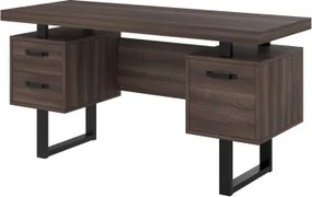 Aosom Jednoduchý kancelářský stůl se zásuvkami, MDF a kvalitní kovová trubka, prostorná pracovní plocha, efektivní úložný prostor, 135 x 54 x 76 cm, …