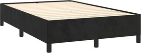 Box spring postel s matrací a LED černá 120 x 190 cm samet 3270331