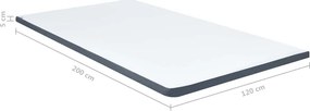vidaXL Vrchní matrace na postel boxspring středně měkký [288213] Velikost: 120 x 200 cm
