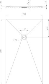 Polysan Treneca sprchová vanička z litého mramoru 160 x 90 cm s možností úpravy rozměru černá mat 84311.21