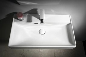 Aqualine Parla umyvadlo obdélníkové 65 x 38 cm s otvorem pro baterii s přepadem karamické bílá 9965