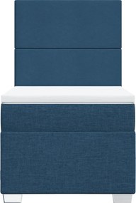 Box spring postel s matrací modrá 100 x 200 cm textil 3292698