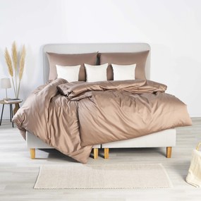 Saténové povlečení Chocolate touch Velikost: 140 x 200 + 70 x 90