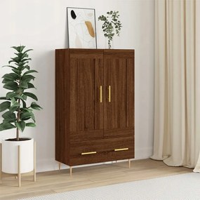 Fionshop 263917019 Skříň highboard hnědý dub 69,5 x 31 x 115 cm kompozitn
