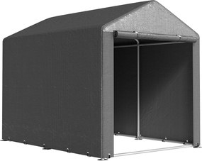Outsunny garážový stan, 1,6 x 2,18 x 1,72 m, skladovací stan s UV ochranou, dveře na zip, vodoodpudivá fólie, garáž na zahradní nářadí| Aosom