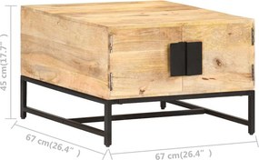 Konferenční stolek 67 x 67 x 45 cm masivní mangovníkové dřevo 320375