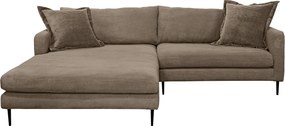 XXXLutz ROHOVÁ SEDAČKA, textil, hnědá P & B - Sedací soupravy - 002330003407