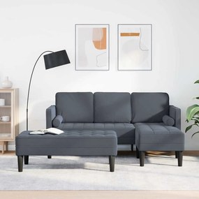 Set pohovek 2 ks Tmavě šedá Polyester 3329265