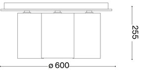 Ideal Lux - Stropní svítidlo DAISY 6xE27/52W/230V pr. 60 cm zlatá/bílá