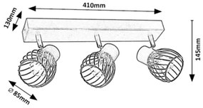 Rabalux 73003 - Bodové svítidlo ABERAMA 3xE14/10W/230V