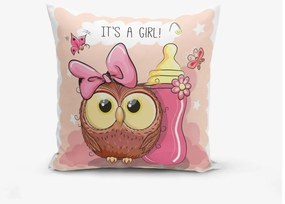 Dětský povlak na polštář 43x43 cm Girl Owl – Mila Home