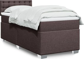 Box spring postel s matrací tmavě hnědá 80x200 cm textil 3285732