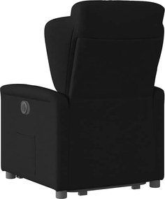 Zvedací polohovací křeslo černé textil 3303136