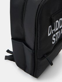 Sinsay - Batoh s přebalovací podložkou a nápisem Daddy’s stuff - černá
