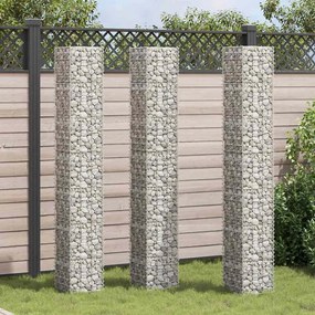 Gabionové vyvýšené záhony 3 ks 30 x 30 x 200 cm železo 151251