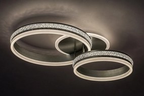 Rabalux Stříbrné stropní LED svítidlo Avalon 650mm 50W 2229