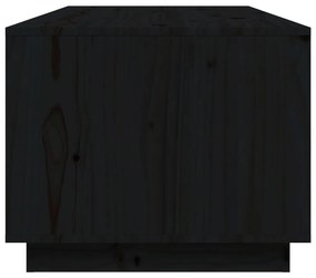 Konferenční stolek černý 100 x 50 x 41 cm masivní borové dřevo - Default Title