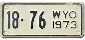 Americká SPZ Wyoming 18-76 moto