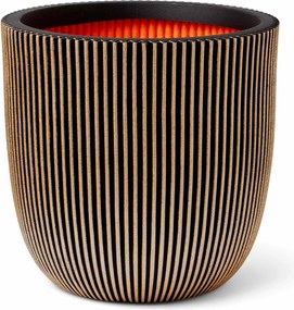 Capi Nature Groove NL Planter Ball Black Gold Ø 43 cm / V 41 cm