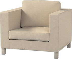 Potah na křesko IKEA Karlanda, krátký barva béžová látka pletený vzor