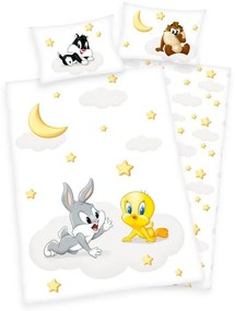 HERDING Povlečení do postýlky Looney Tunes baby Bio Bavlna Bio Bavlna, 100/135, 40/60 cm