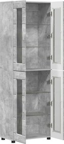 Vysoký bufet FLORIN 60 x 35 x 182 cm Betonově šedá 3397907