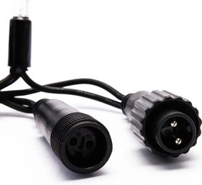 Easy Fix venkovní LED rampouchy, světelné, 300 × 50 cm, teple bílá s FLASH, 114 diod, černý kabel, IP67, prodlužovací